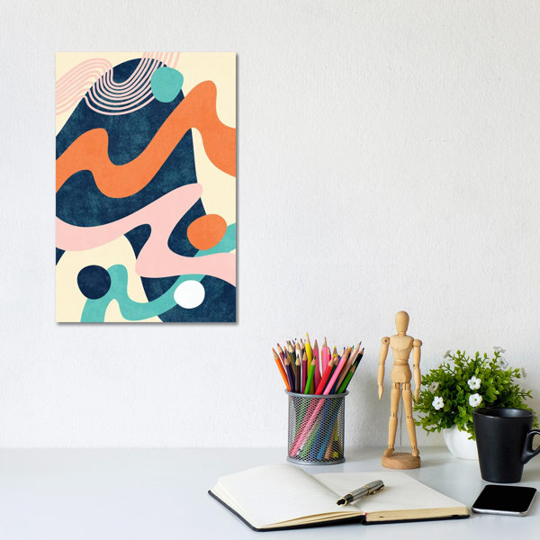 Metro Lane Waves I by Amini54 - Wrapped Canvas Print | Wayfair.co.uk